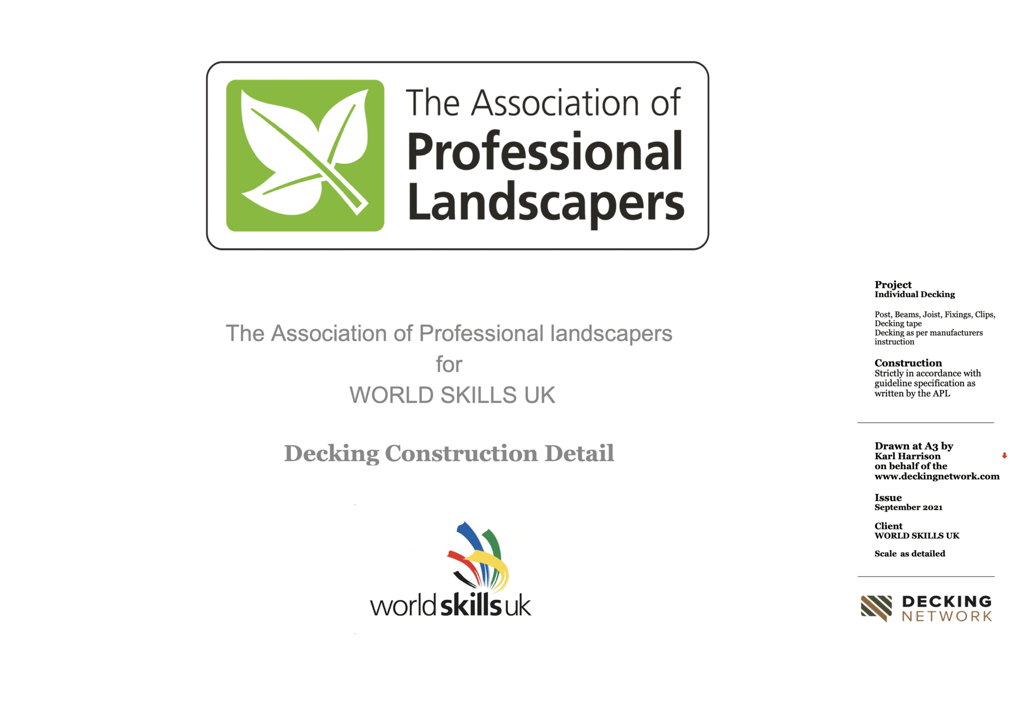 Decking at the APL World Skills UK - Decking Network